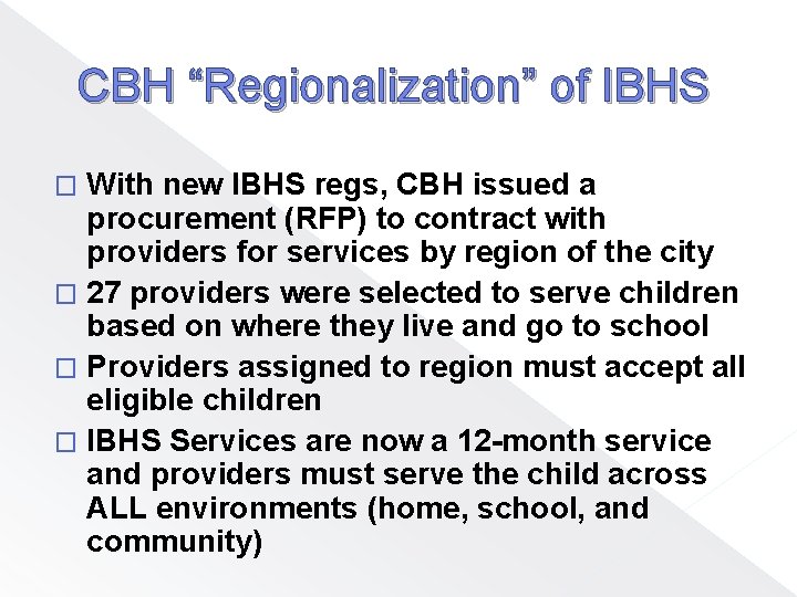 Behavioral Health Supports for CBH Members Jessica Woods