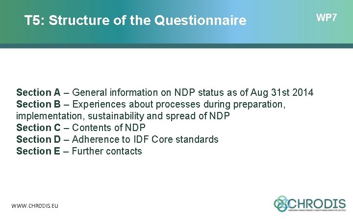 WP 7 Diabetes a case study on strengthening