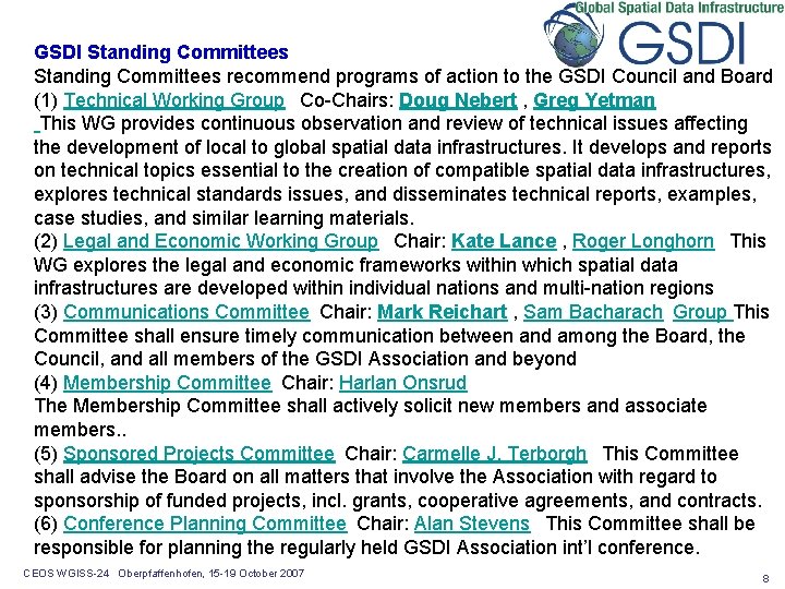 GSDI Liasion Report Gabor RemeteyFlpp Secretary GSDI Member