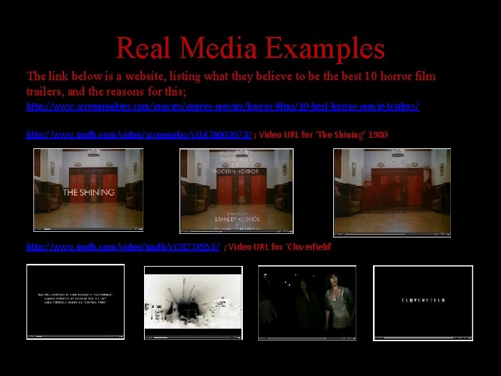 The Horror Genre Definition horror An intense feeling