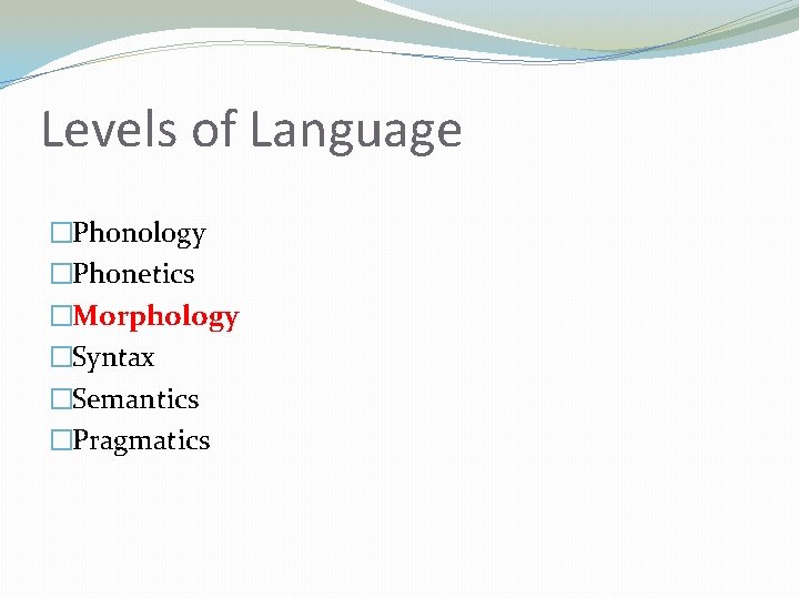 Morphology1 Dr Ansa Hameed Previously Phonology CoArticulation Effects