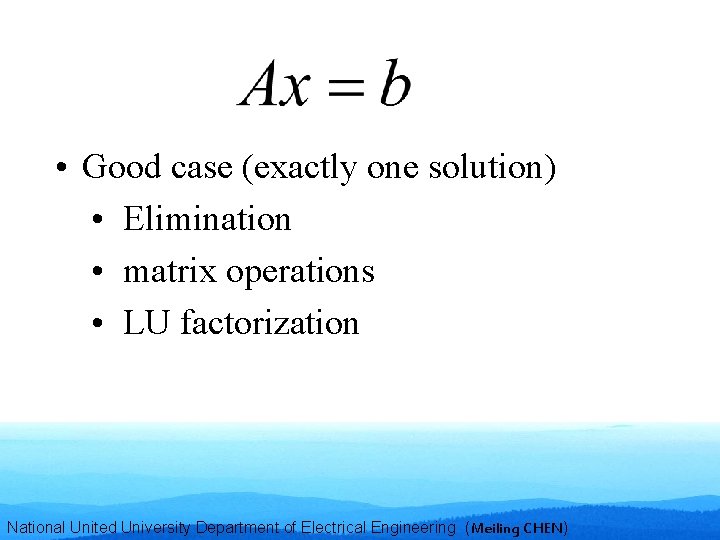 Lecture 00 3 Linear algebra and its applications