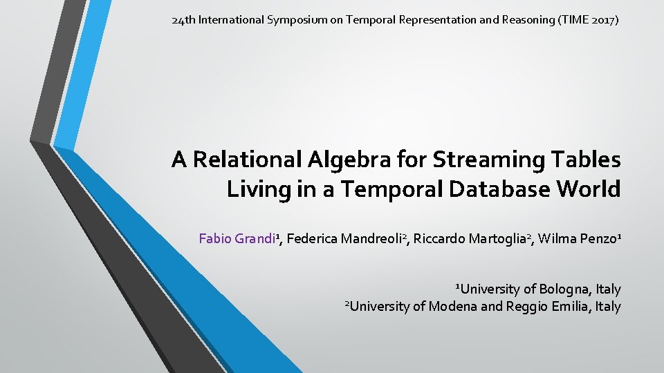 24 th International Symposium on Temporal Representation and