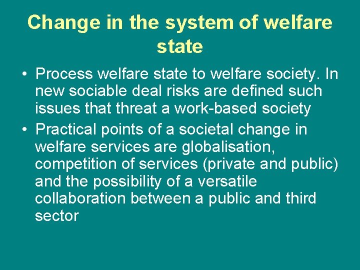 Public welfare services disability organisations and governance structures