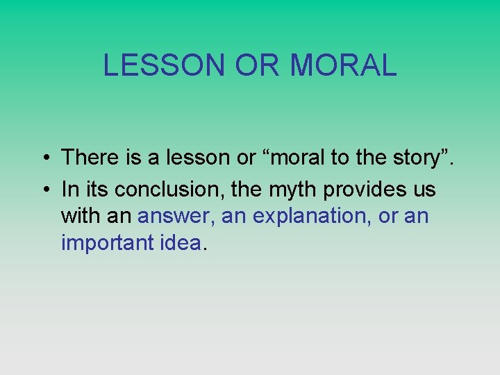What is a myth Myths are traditional stories