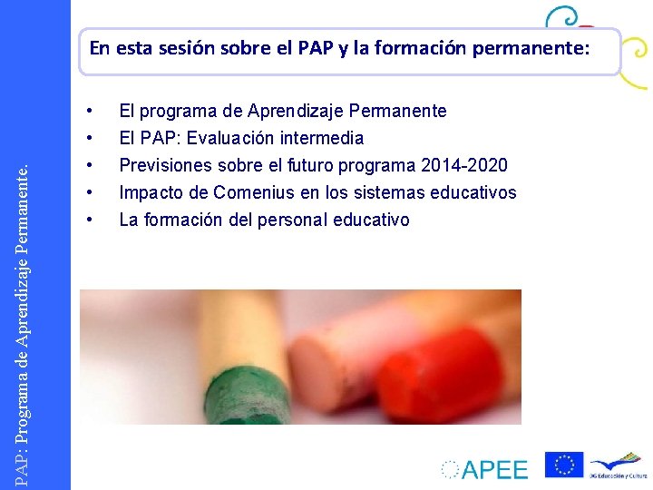 PAP Programa de Aprendizaje Permanente La formacin permanente
