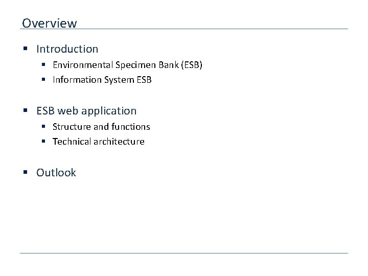 Presentation of data to the public German experience