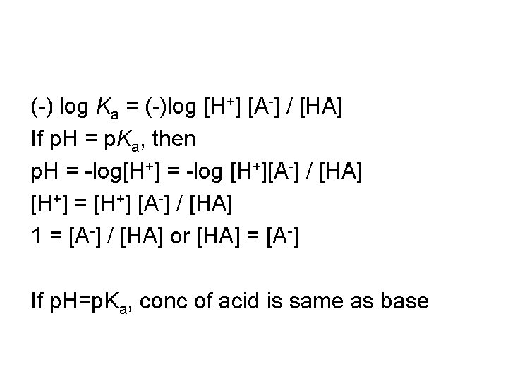 p H and buffers Definition of p H