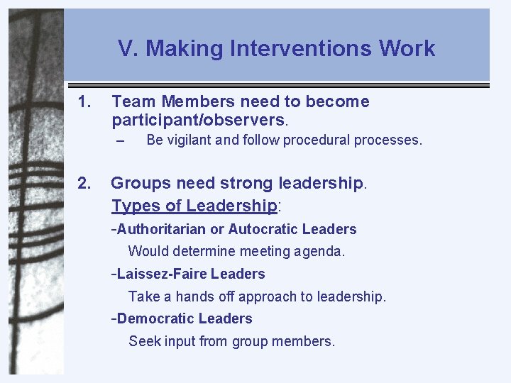 Chapter Eight Meetings and Teams Conflict and Interventions