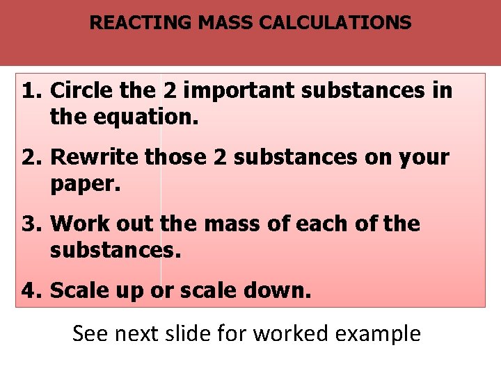 The BIG question Why are balanced equations useful