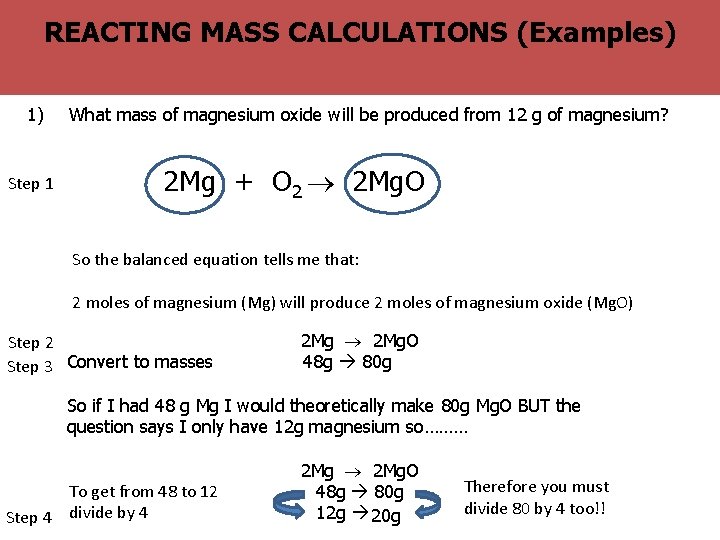 The BIG question Why are balanced equations useful