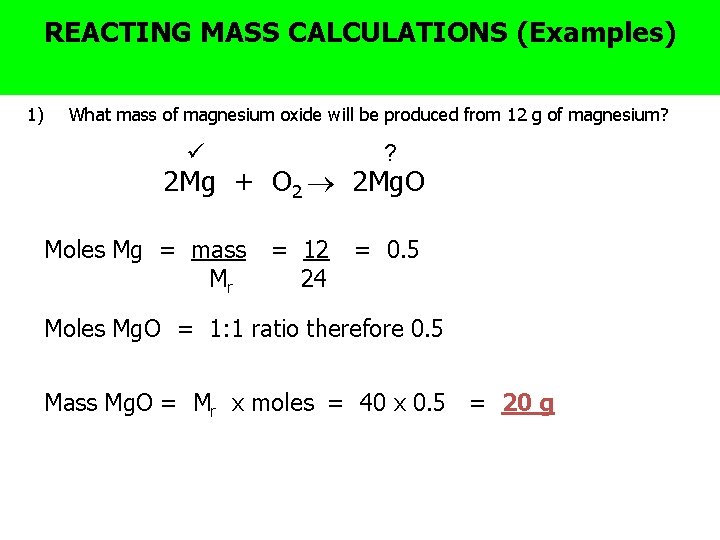 The BIG question Why are balanced equations useful