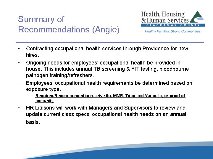 Welcome to our Lean RPI for Occupational Health