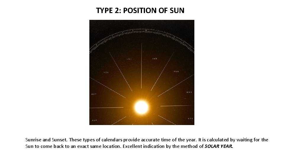 THE CALENDAR CYCLE 1 The very obvious cycle