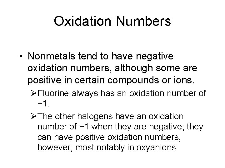 Oxidation and Reduction OxidationReduction Reactions An oxidation occurs