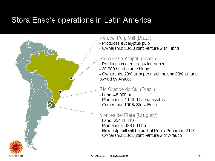 Stora Enso Key facts Presented by Robert Motaa