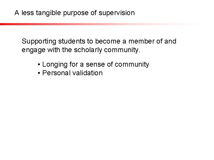 U of Alberta Making sense of the supervisory