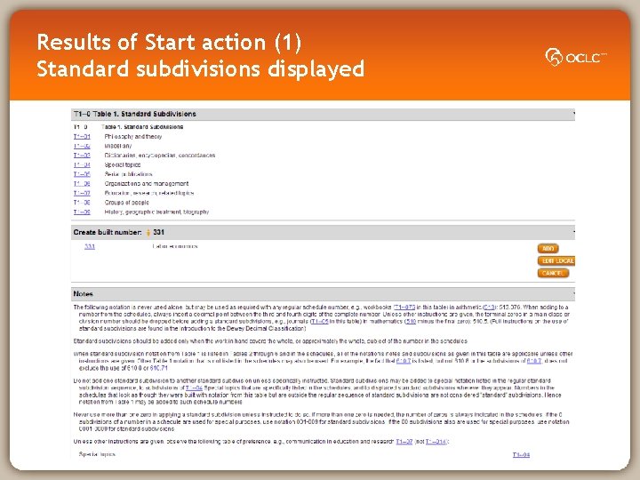 Web Dewey Number Building Basics November 2012 Overall