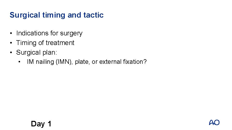 Extraarticular distal tibial fracture treated with a nail