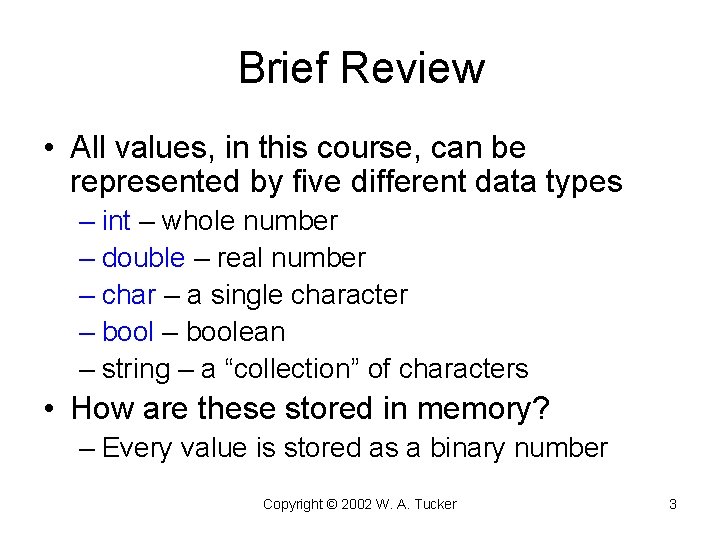 Chapter 7 Lecture Notes Bill Tucker Austin Community