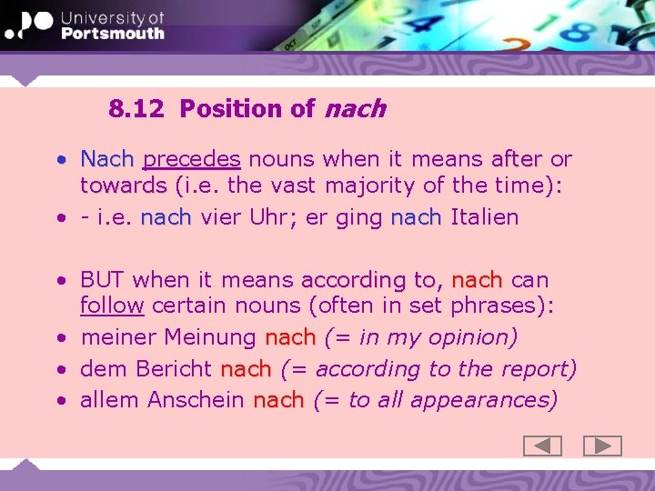 German Grammar Lectures Lecture 8 Prepositions and Conjunctions