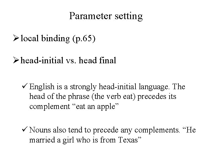 Chapter 7 Linguistic aspects of interlanguage Accessibility hierarchy