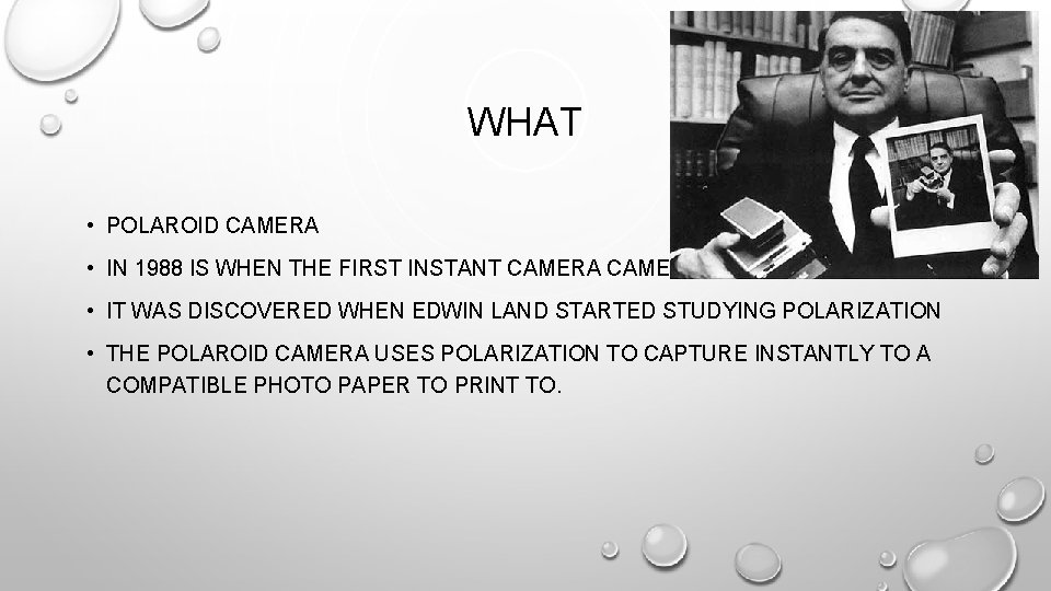 POLAROID CAMERA ITS BACK INTRODUCTION INSTANT CAMERA THE