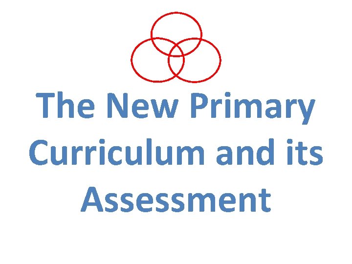 The New Primary Curriculum and its Assessment Aim