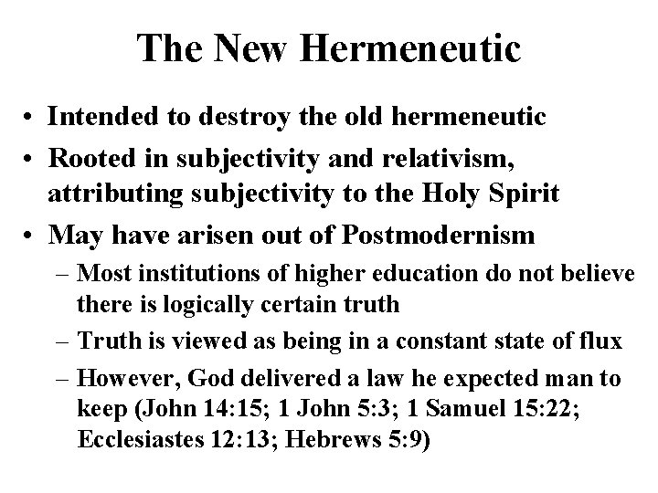 The Importance of Our Study The Bible Under