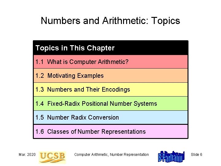 Part I Number Representation 28 Reconfigurable Arithmetic Appendix