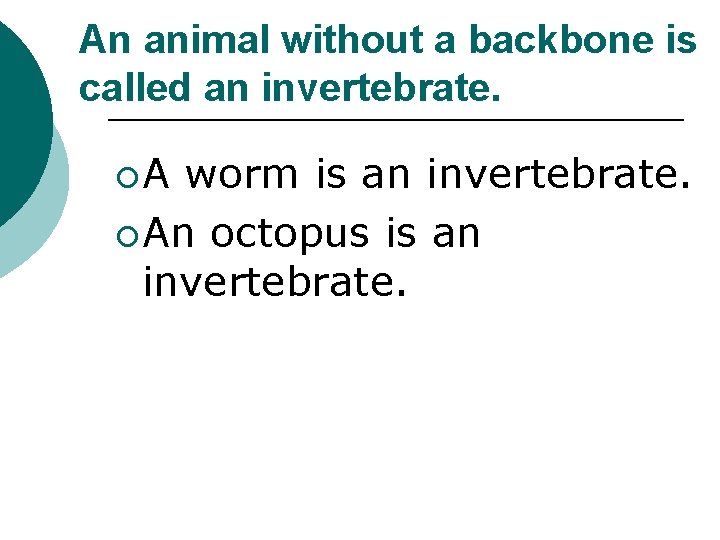 Animals as Living Things Vocabulary Grade 4 An