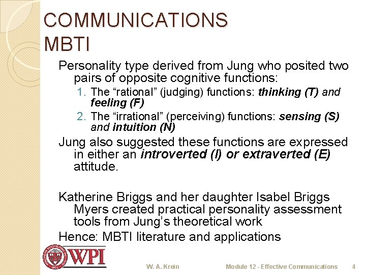 BUSINESS PRACTICE Module 12 EFFECTIVE COMMUNICATIONS W A