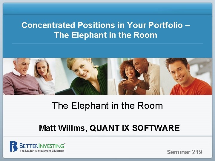 Concentrated Positions in Your Portfolio The Elephant in