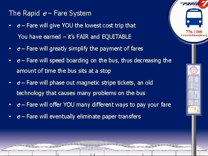 2017 e FARE SYSTEM PRESENTATION The Rapid e