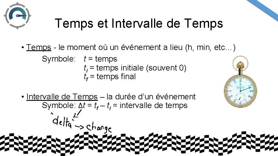 La Physique Temps et Intervalle de Temps Temps