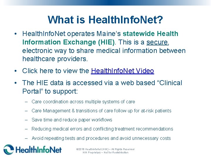 Health Info Net Overview What is Health Info