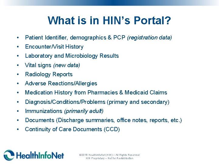 Health Info Net Overview What is Health Info