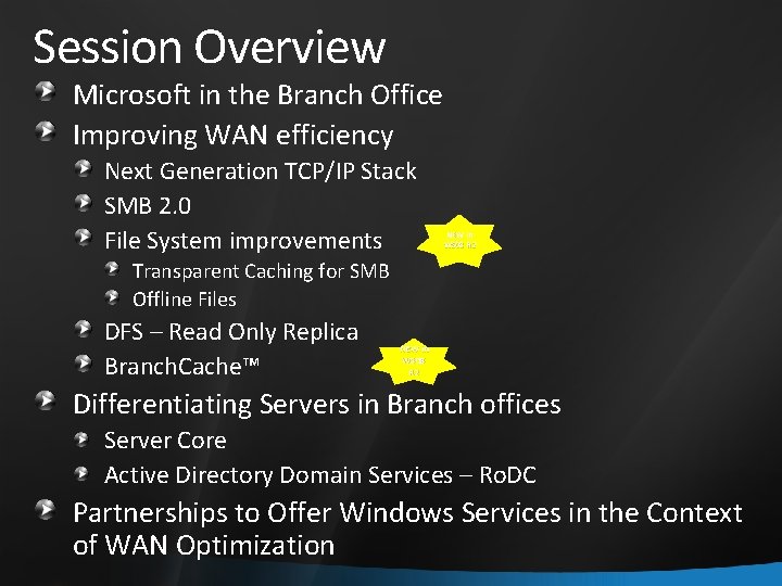 Building an efficient Branch Infrastructure using Windows Server