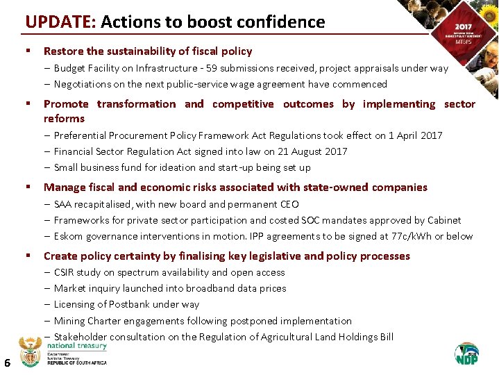 Core message of the MTBPS Tough times require