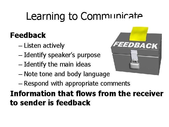 Communication Skills Chapter 2 Mr Sherpinsky Business Management