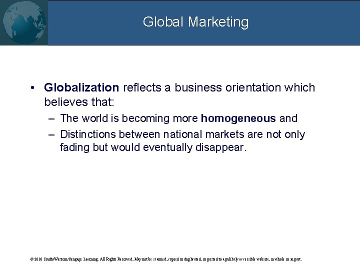 Principles of International Marketing Chapter 6 Strategic Planning