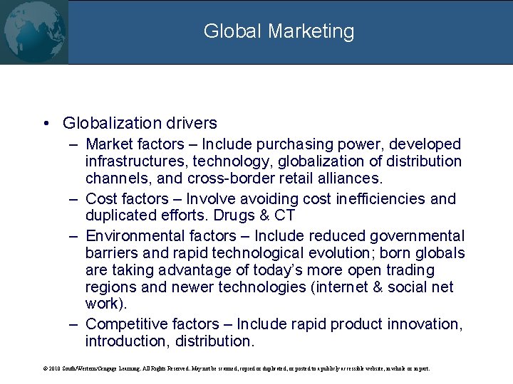 Principles of International Marketing Chapter 6 Strategic Planning