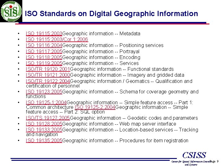 Geospatial Interoperability Standards and Protocols for Supporting ...