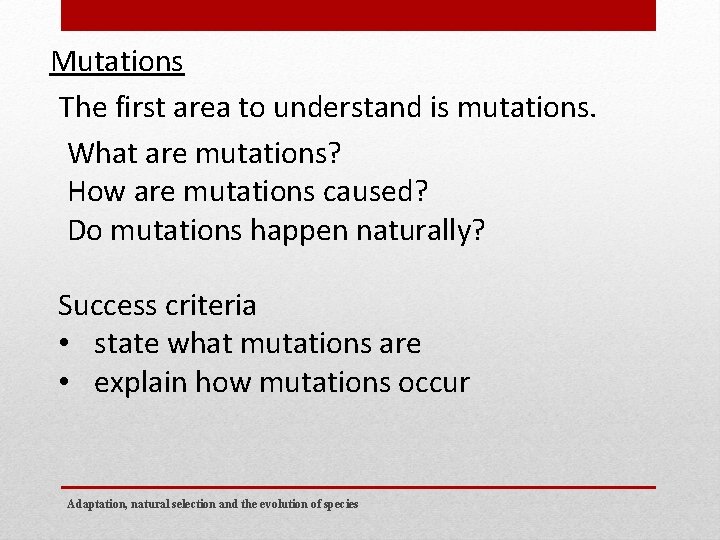 Adaptation natural selection and the evolution of species