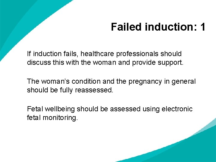 Induction of labour Implementing NICE guidance 2 nd