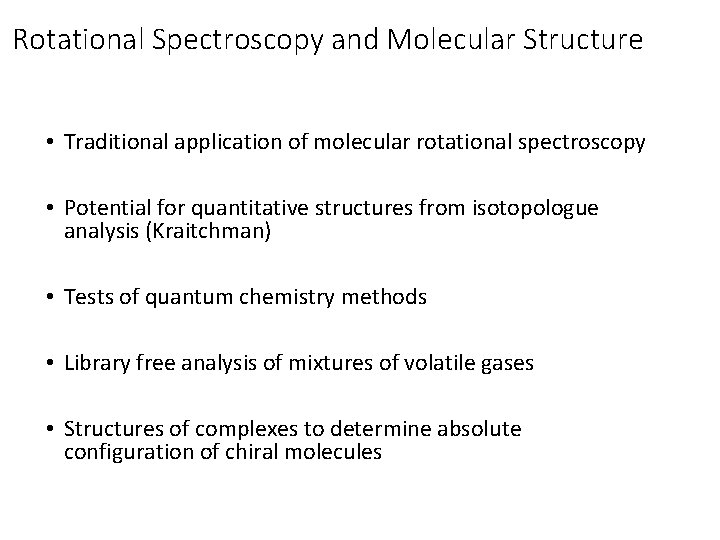 Substitution Structures of Large Molecules and Medium Range