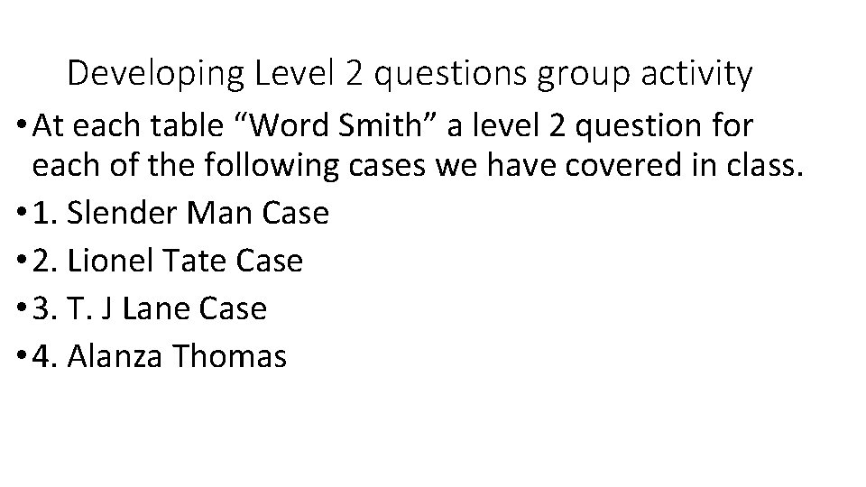 Learning Objectives I can cite specific textual evidence