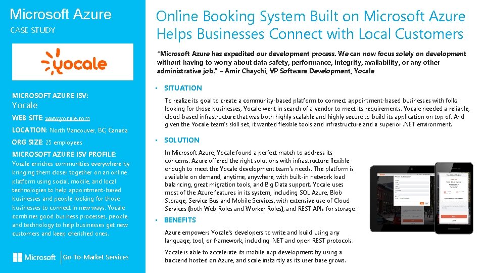Microsoft Azure CASE STUDY Online Booking System Built