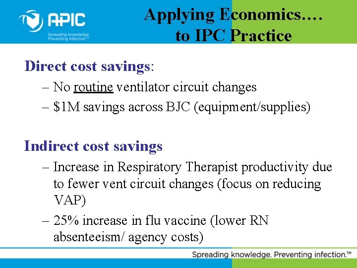 The Business Case for Infection Prevention and Control