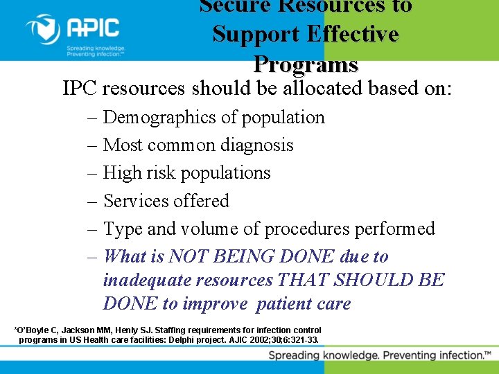 The Business Case for Infection Prevention and Control